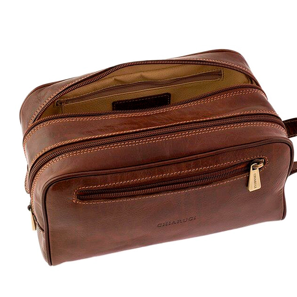 Nécessaire in pelle marrone Chiarugi by Original Tuscany Made in Italy ...