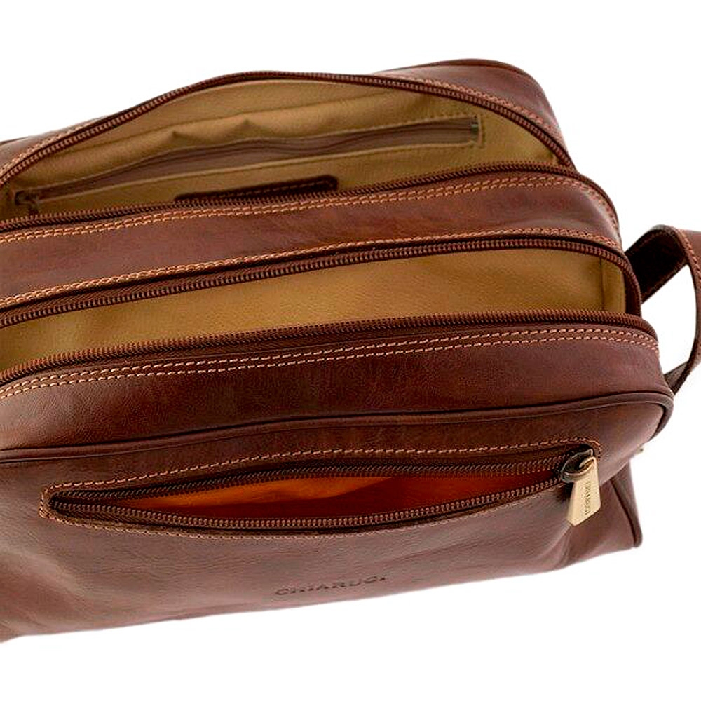 Nécessaire in pelle marrone Chiarugi by Original Tuscany Made in Italy ...
