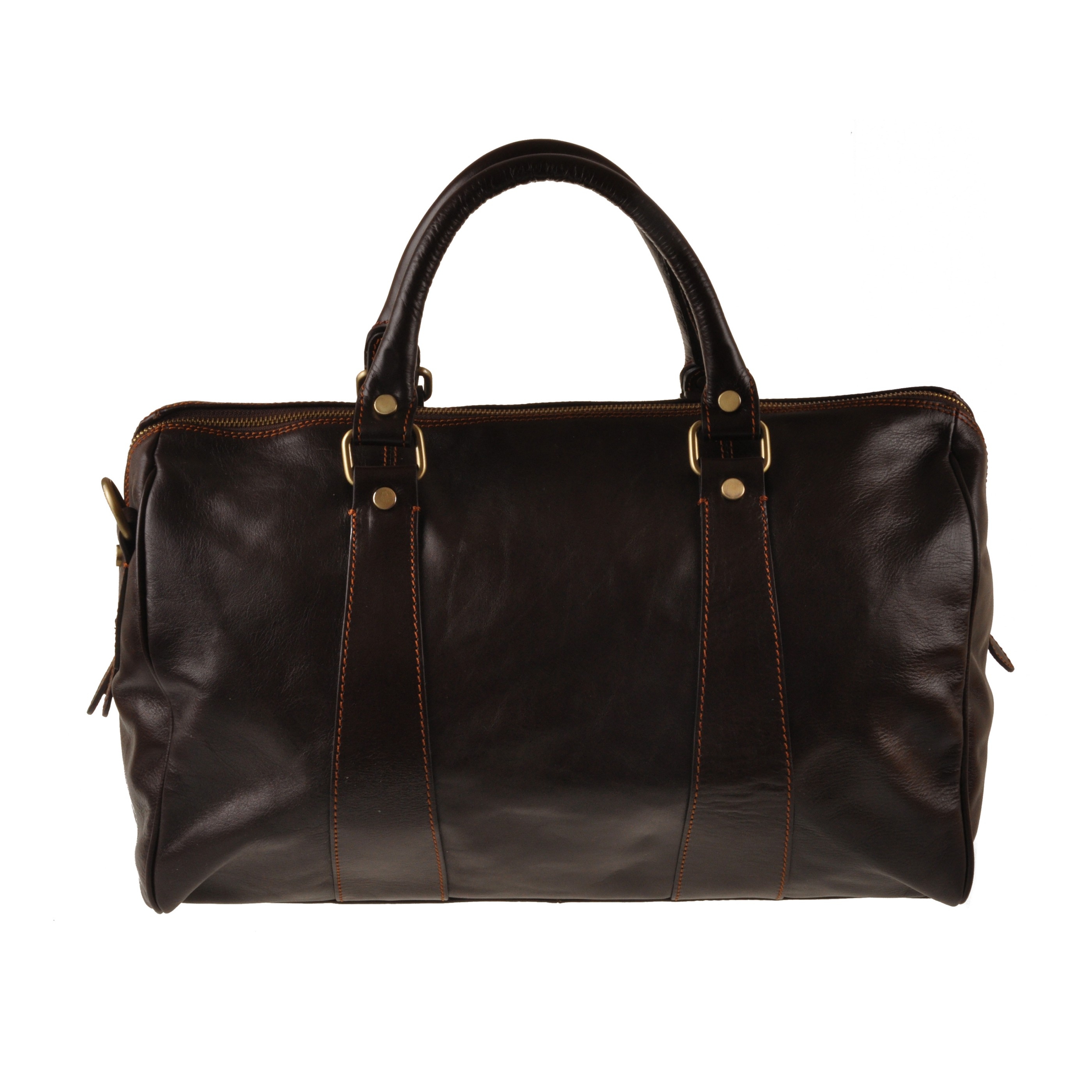 Leather travel Bag Michelangelo dark brown Ponte Vecchio by Original ...