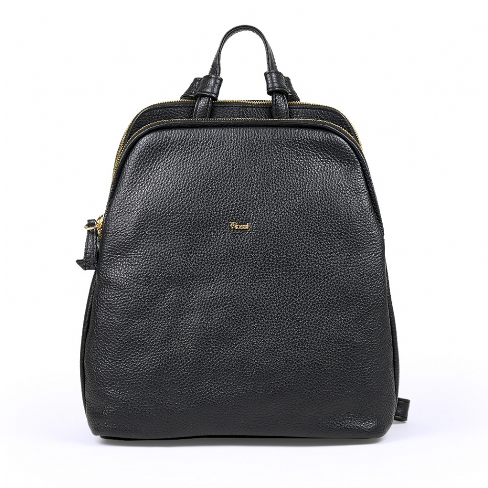 Black leather backpack Chiarugi by Original Tuscany Made in Italy