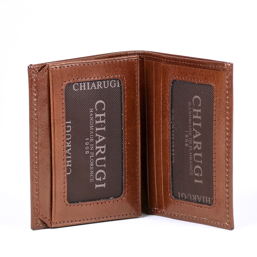 Morellino brown leather wallet. Chiarugi by Original Tuscany Made in Italy
