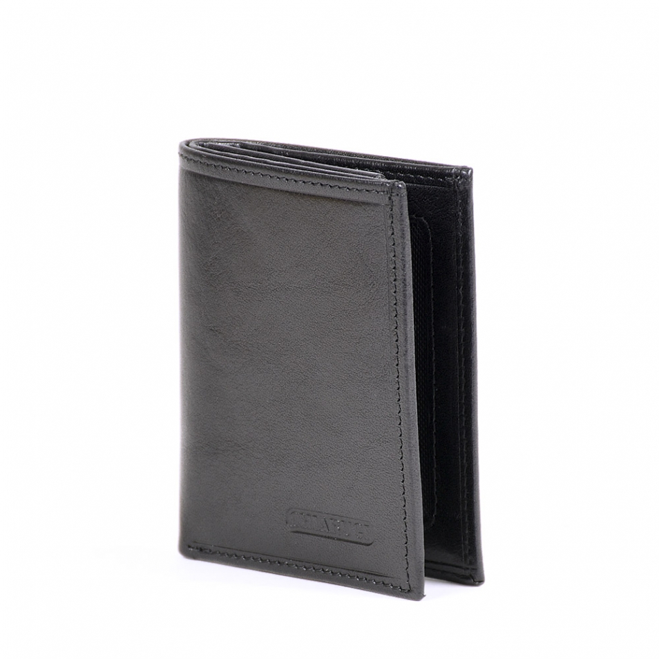Morellino black leather wallet. Chiarugi by Original Tuscany Made in Italy