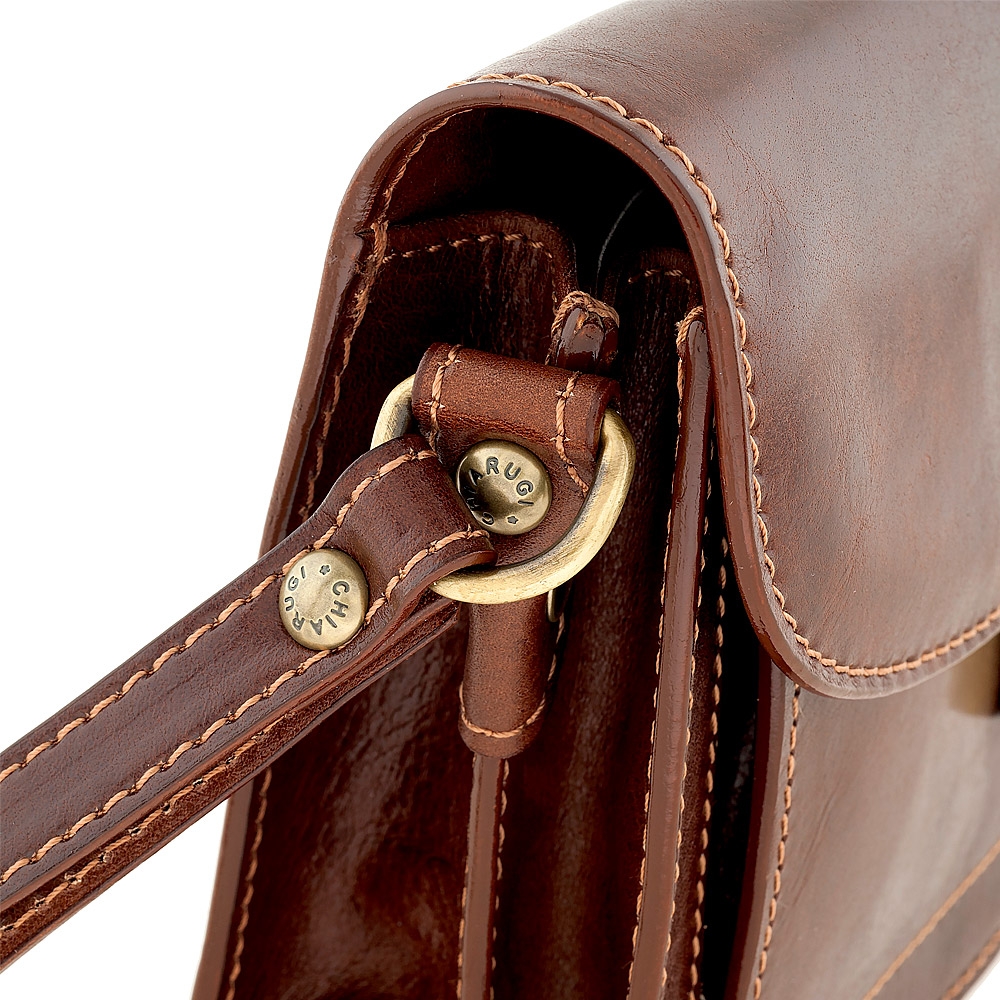 Mirone Borsello in pelle marrone. Chiarugi by Original Tuscany Made in ...